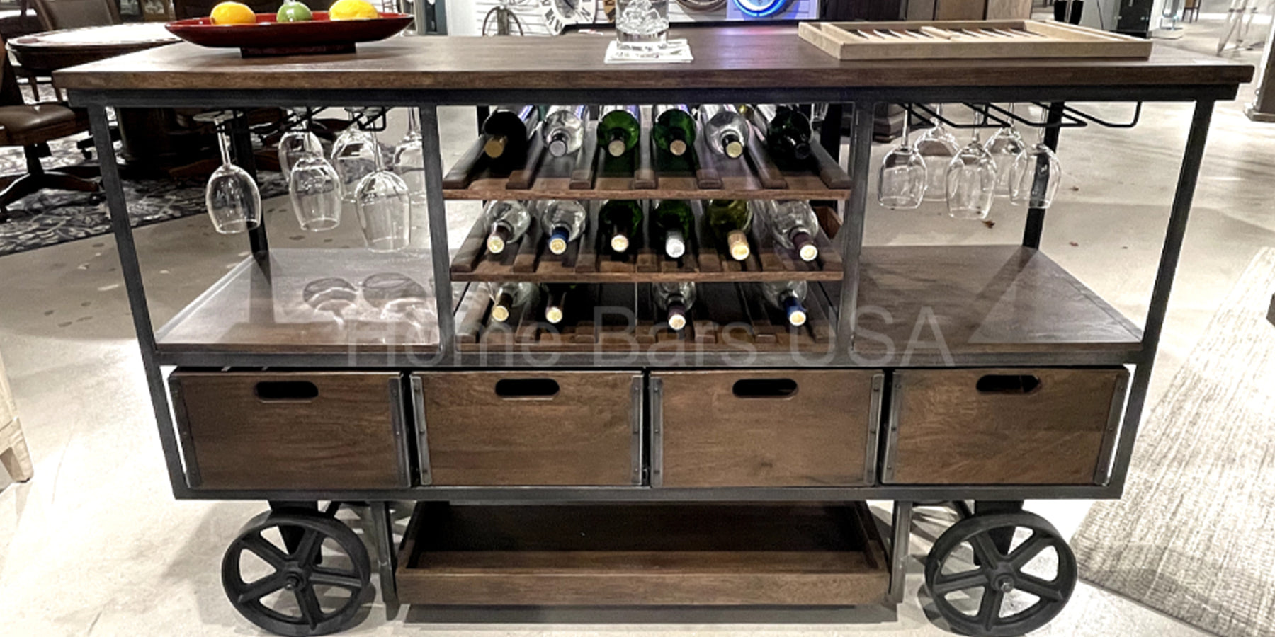 What Is the Best Rolling Bar Cabinet? | Home Bars USA