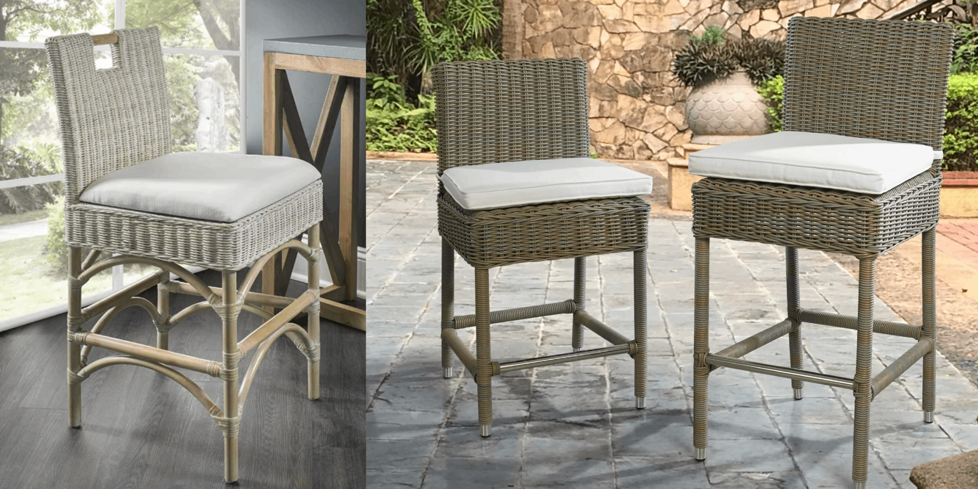 Wicker Bar Stools | Home Bars USA
