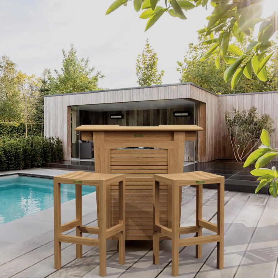 Anderson Teak Safari Outdoor Bar Table | Home Bars USA