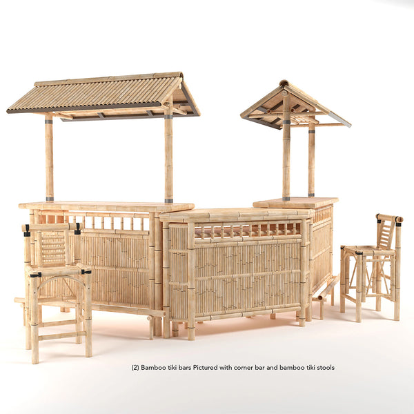 RAM Game Room Bamboo Tiki Corner Bar | Home Bars USA
