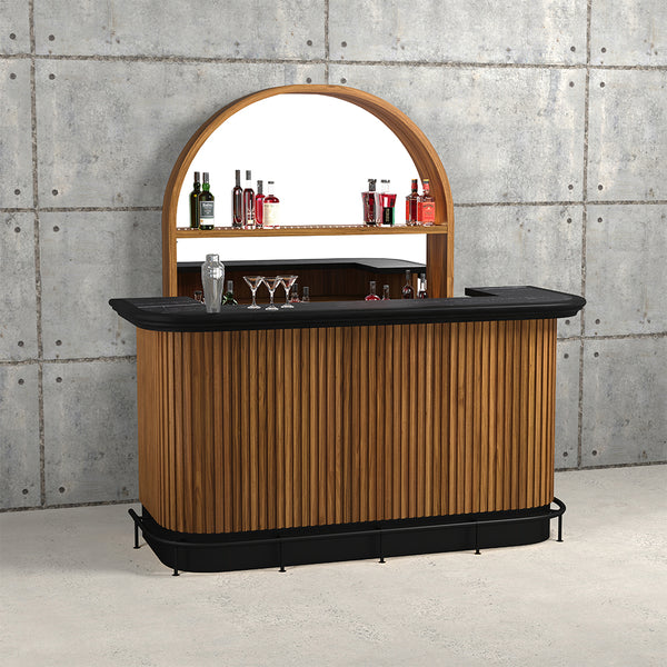 RAM Game Room Prohibition Back Bar in Matte Walnut | Home Bars USA