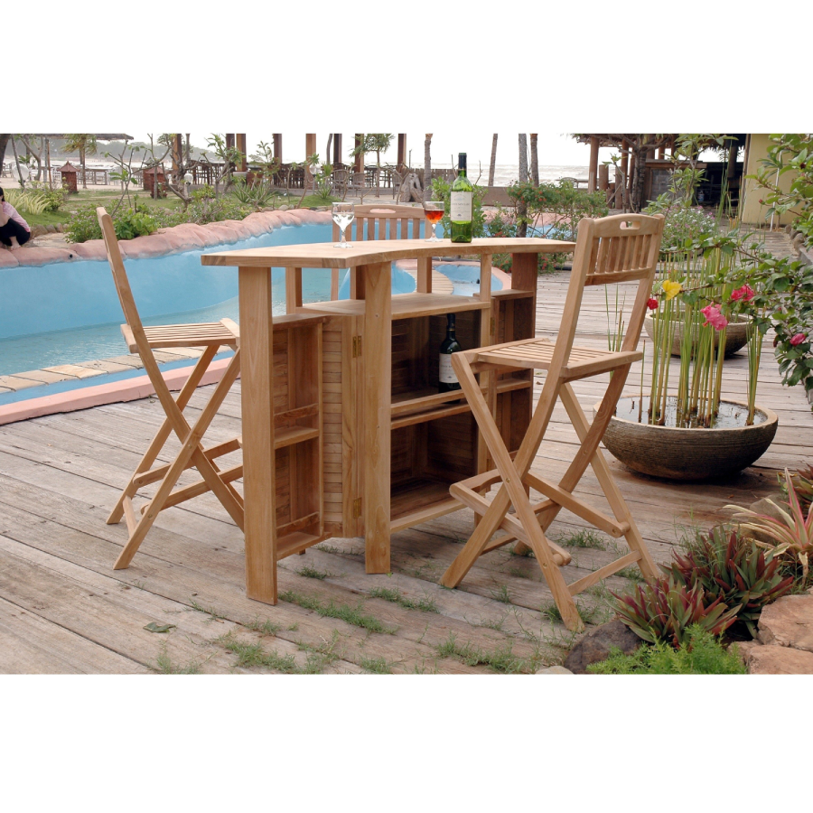 Anderson Teak Safari Outdoor Bar Table | Home Bars USA