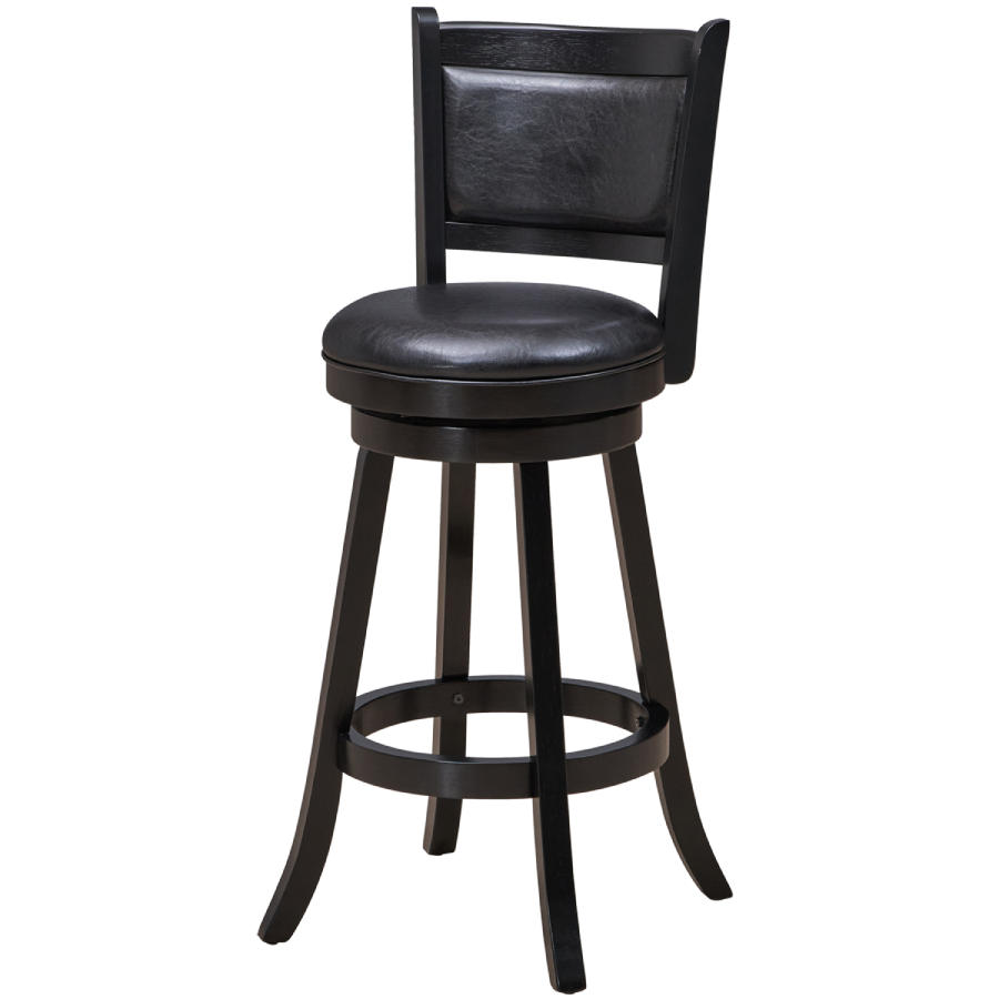 RAM Game Room Bar Stool with Back in Black | Home Bars USA